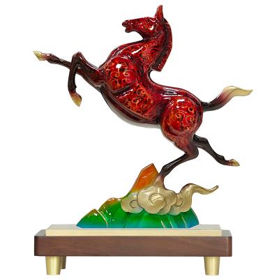 China Red Bronze Ornament Decorative Base 1480g Bronze Shatterproof Ornaments for sale