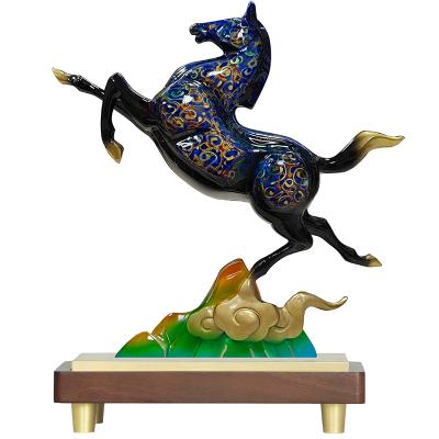 China Decorative Base Bronze Color Ornaments Walnut Wood Home Decor Bronze Fairy Ornaments for sale