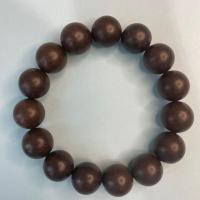 China Prayer Brown Wood Bracelet Representation Harmonizing Qi Natural Wood Bracelet for sale
