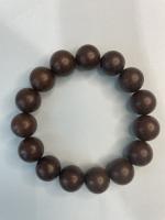 China Prayer Brown Wood Bracelet Representation Harmonizing Qi Natural Wood Bracelet for sale
