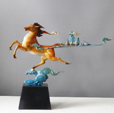 China Vintage Style Bronze Ornament with 650*200*535mm Dimensions and 6.9kg Weight for Reception Room Decor for sale