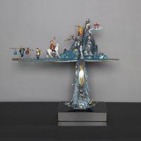 China Journey To The West Master Apprentice Four Person Landscape Bronze Ornament with 59*24*52cm Dimensions Vintage Style and 7.9kg Weight for sale
