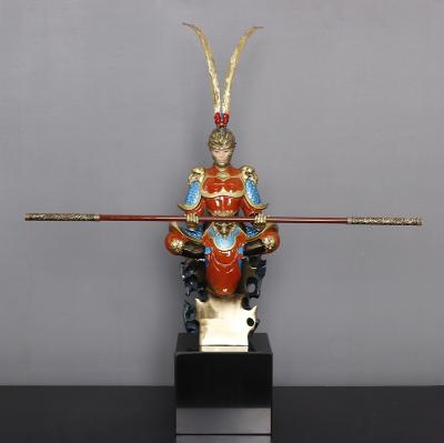 China Vintage Style Bronze Ornament Featuring Sun Wukong Design with 80*30*85cm Dimensions for Home Decoration for sale