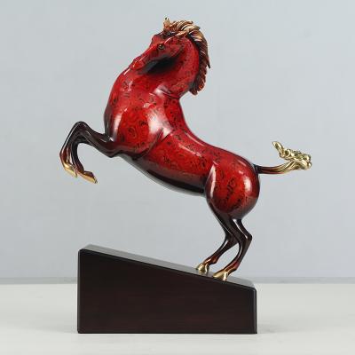 China Galloping Horse Shaped Bronze Ornament with Polished Finish and 33*12*40.5cm Dimensions for Home Decoration for sale