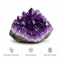 China Natural Amethyst Crystal Cluster Feng Shui Geode for Healing Decor for sale