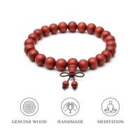 China Handmade Red Sandalwood Taoist Bracelet Mala for Meditation Zen for sale