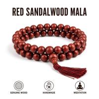 China Handmade Red Sandalwood Taoist Bracelet Mala for Meditation Zen for sale