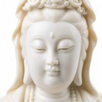 China Elegant White Guanyin Statue Quan Yin Figurine for Home Altar for sale
