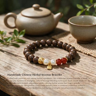 China Classic Chinese-style Medicinal Bracelet with White Peony and Angelica for Allergic Rhinitis Relief and Nasal Congestion for sale