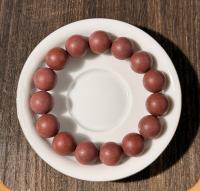China Trending Pink Agarwood Wooden Prayer Bead Bracelet Buddhist Prayer Handmade Beaded for sale