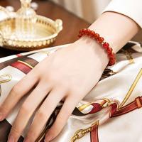 China Handmade Natural Red Agate Taoist Bracelet with 14 Beads for Wealth and Good Fortune for sale