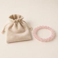 China Natural Rose Quartz Crystal Bracelet 8mm Round Beads for Love Healing for sale