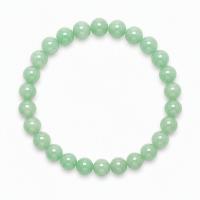 China Natural Green Aventurine Bracelet 8mm Round Beads for Good Luck for sale