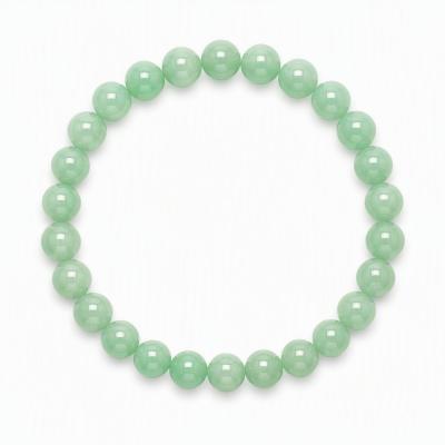 China Natural Green Aventurine Bracelet 8mm Round Beads for Good Luck for sale