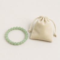China Natural Green Aventurine Bracelet 8mm Round Beads for Good Luck for sale