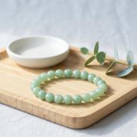 China Natural Green Aventurine Bracelet 8mm Round Beads for Good Luck for sale