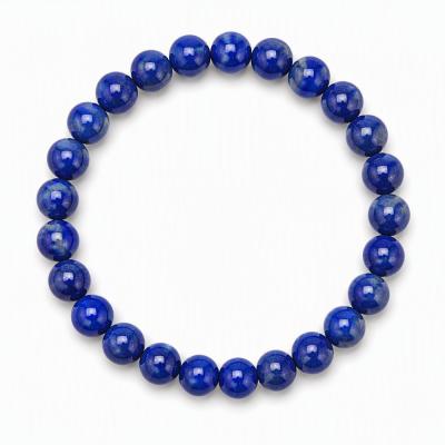 China Natural Lapis Lazuli Crystal Bracelet 8mm Beads for Wisdom Focus for sale