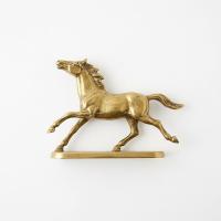 China 2026 Year of the Horse Brass Figurine 15cm Feng Shui Charm for Success for sale