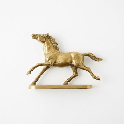 China 2026 Year of the Horse Brass Figurine 15cm Feng Shui Charm for Success for sale