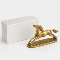 China 2026 Year of the Horse Brass Figurine 15cm Feng Shui Charm for Success for sale