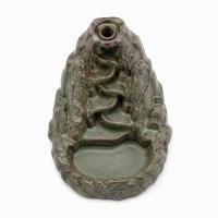 China Ceramic Backflow Incense Burner with Waterfall Smoke Effect for Home for sale
