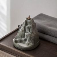 China Ceramic Backflow Incense Burner with Waterfall Smoke Effect for Home for sale