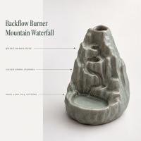 China Ceramic Backflow Incense Burner with Waterfall Smoke Effect for Home for sale