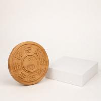 China Hand Carved Peach Wood Bagua Wall Plaque 30cm for Door Protection for sale
