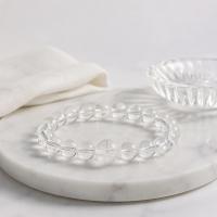 China Natural Clear Quartz Taoist Bracelet with Hand Carved Bagua Pendant 10mm for sale