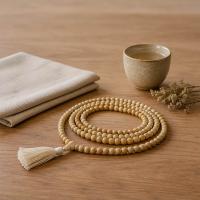 China Natural Bodhi Seed 108 Mala Prayer Beads with Cotton Tassel 8mm for sale
