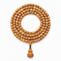 China Natural Sandalwood 108 Mala Prayer Beads with Gourd Pendant 8mm for sale