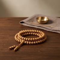 China Natural Sandalwood 108 Mala Prayer Beads with Gourd Pendant 8mm for sale