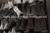 China Black Annealed Double Loop Tie Wire 1.0mm 200mm for Construction Binding 20% Elongation for sale