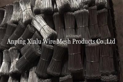China Black Annealed Double Loop Tie Wire 1.0mm 200mm for Construction Binding 20% Elongation for sale