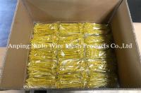 China 19 Gauge PVC Coated Double Loop Bar Wire Tie 1.0mm 20% Elongation for Bundling for sale