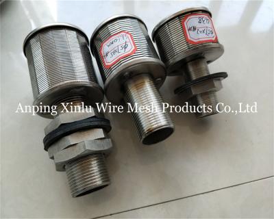 China Stainless Steel Wedge Wire Johnson Bottom Strainer Nozzle 1Ton 57mm 50-300μm for sale