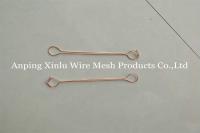 China Double Loop Tie Wire - Bundle Packaging 14cm Length Garden 1.2mm Soft Copper Coated 20GA BWG22 Binding Loop Tie Wire for sale