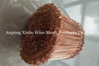 China Double Loop Tie Wire 14cm Length 1.2mm Copper Coated 20GA BWG22 Bundle Packaging 1000pcs for sale