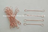 China Double Loop Tie Wire 14cm Length 1.2mm Copper Coated 20GA BWG22 Bundle Packaging 1000pcs for sale