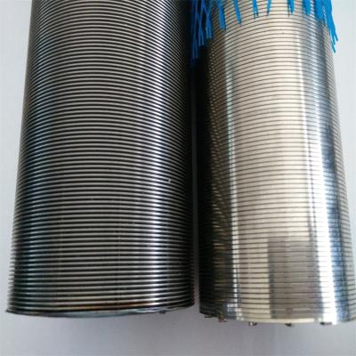 China Stainless Steel V Wire Wrapped Johnson Water Well Screen Pipe FITO Flow Type 1-5mm Slot 0.05-10mm for sale