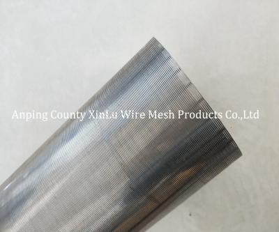 China 316L Stainless Steel Wedge Wire Water Well Screen Pipe 30mm Slot Non Magnetic for sale