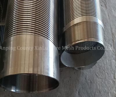 China Stainless Steel Wedge Wire Wrap Screen Pipe 9 5/8 Inch 0.1mm Slot Filter Cartridge for sale