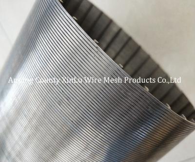 China Stainless Steel 316L Wedge Wire Wrapped Screen 1.0mm Slot 4m Length for Water Well Filtration for sale