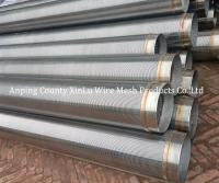 China Stainless Steel Wedge Wire Wrap Screen Pipe 9 5/8 Inch 0.1mm Slot Filter Cartridge for sale