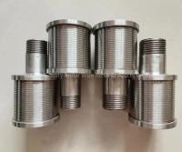 China Hastelloy C Wire Wrapped Screen Nozzle Duplex 2205 Johnson Filter 1-20 inch 0.05-10mm Slot for sale