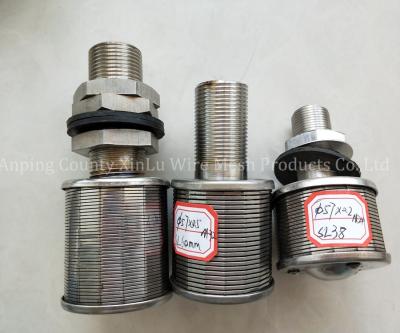 China Hastelloy C Wire Wrapped Screen Nozzle Duplex 2205 Johnson Filter 1-20 inch 0.05-10mm Slot for sale
