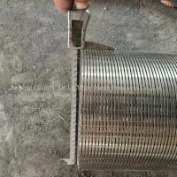 China Stainless Steel Wedge Wire Sand Control Screen 0.010-0.10 Slot 2.9m Length Welded Baffle Rings for sale