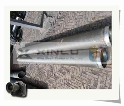China Trapezoidal Wire Wrapped Water Well Screen Pipe SS304 SS316L With Thread Joint for sale