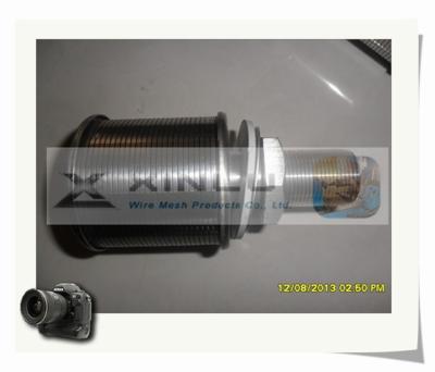 China Stainless Steel Wedge Wire Water Filter Nozzle 57mm OD M32 Thread 0.2mm Slot 1.5 Ton for sale