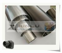 China 304 316L Stainless Steel V Wire Screen Tube 0.10mm Slot 60mm OD for Solid Liquid Separation for sale